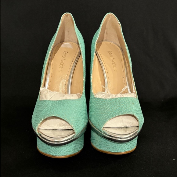 Enzo Angiolini | Shoes | Enzo Angiolini Aqua Blue Platform Heels | Poshmark